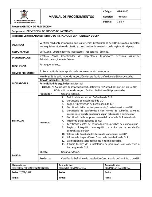 Manual de Procedimiento Definitivo GLP