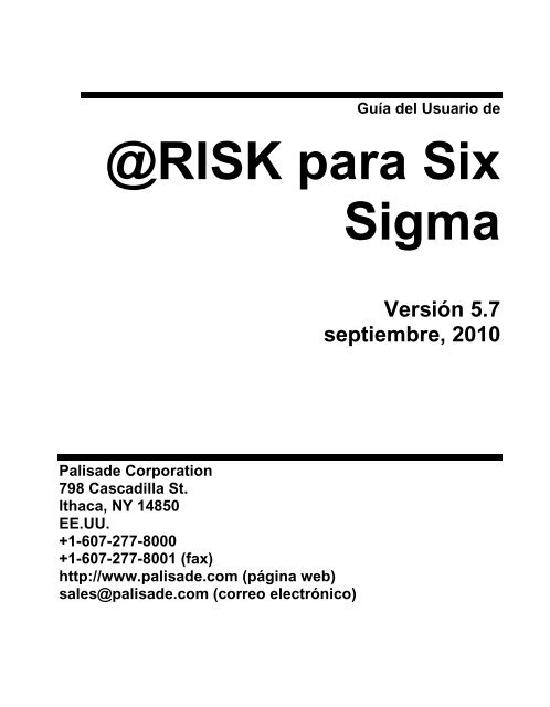 RISK y Six Sigma - Palisade Corporation