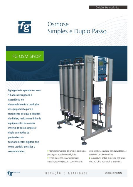 Osmose Simples e Duplo Passo - FG Ingeniería