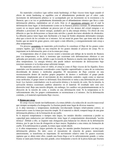 MATERIALES II CREEP (Fluencia Lenta)