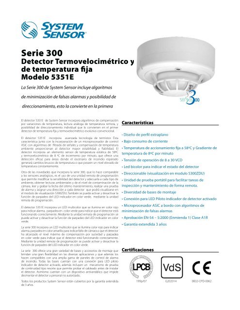 Serie 300 - System Sensor Canada