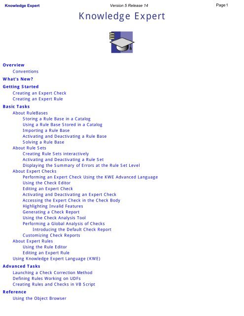 Knowledge Expert - CATIA design