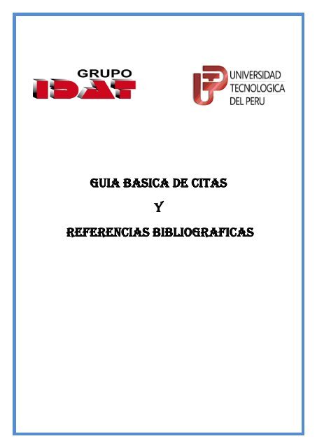 guia basica de citas y referencias bibliograficas - portal de ...