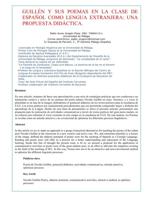 Nicolas Guillen Poemas