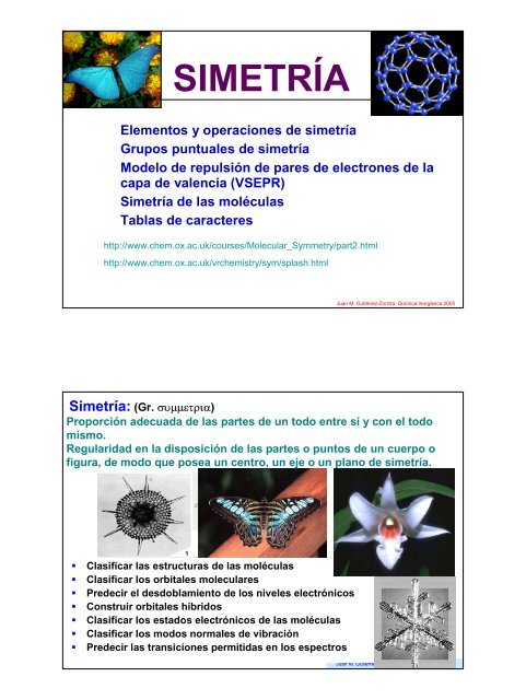 Elementos y operaciones de simetría