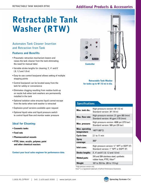 retractable Tank Washer (rTW) - Tankjet