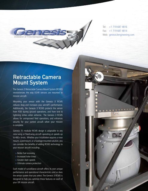 Retractable Camera Mount System - Genesis 3 Engineering