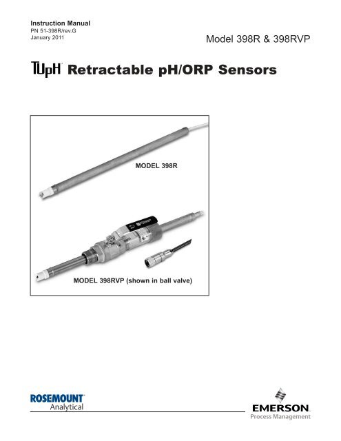 Retractable pH/ORP Sensors - Emerson Process Management
