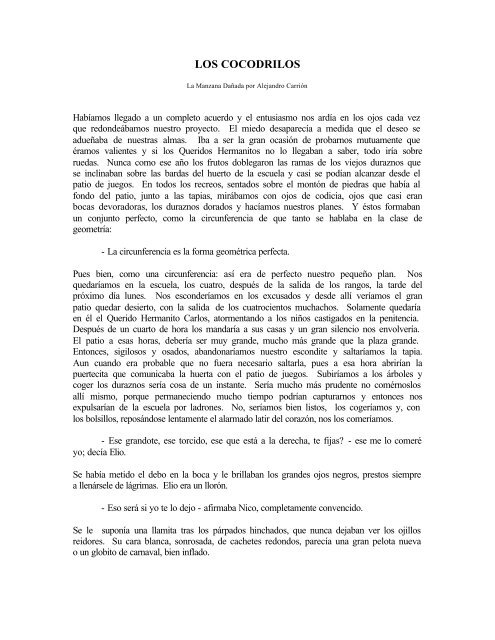 LOS COCODRILOS - Alejandro Carrión