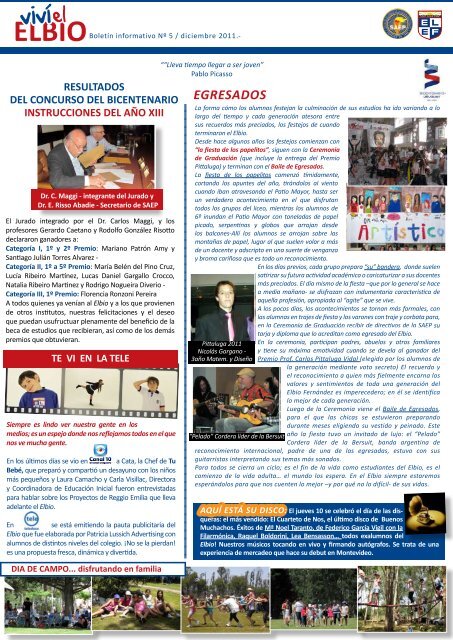 Boletín 1 - Escuela y Liceo Elbio Fernandez