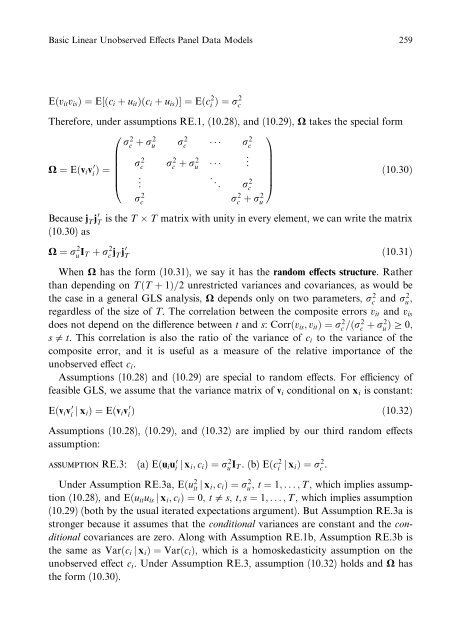 Basic Linear Unobserved E