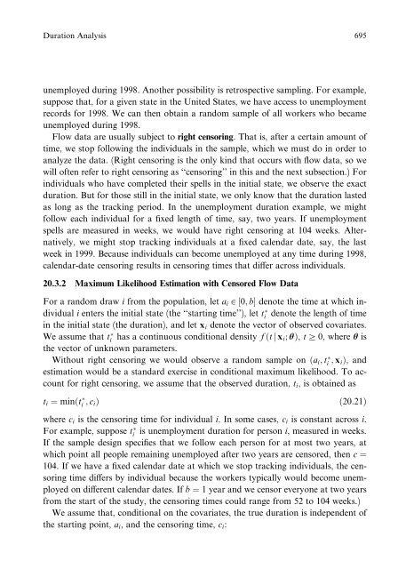 Duration Analysis 695 Une