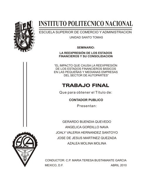 INSTITUTO POLITECNICO NACIONAL - Tesis en el IPN