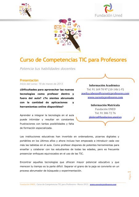 Curso de Competencias TIC para profesores - Fundación UNED