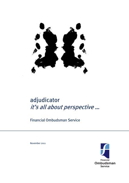adjudicator job description - Financial Ombudsman Service