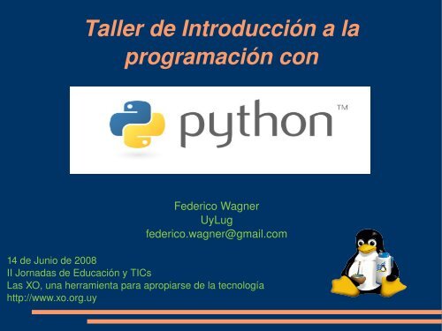 Taller de introducción a la progamación con Python - pdf Taller de introducción a la progamación con Python - pdf