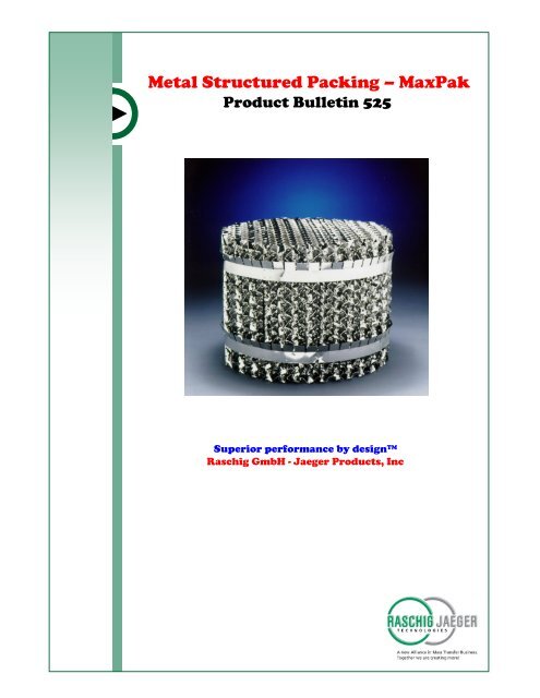 525 Metal Structured Packing - MaxPak - Raschig GmbH
