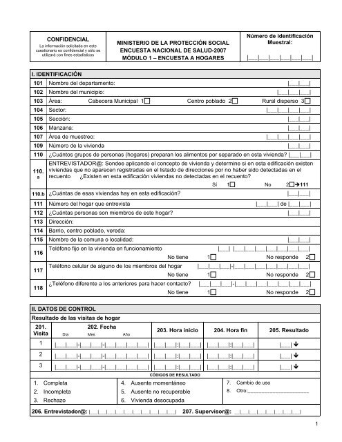 Hogar M1 - Ministerio de Salud y Protección Social Hogar M1 - Ministerio de Salud y Protección Social