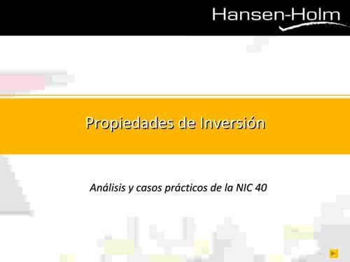 Propiedades de inversión