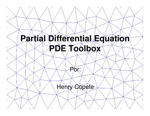 Partial Differential Equation PDE Toolbox