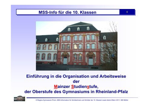 MSS - Regino Gymnasium Prüm