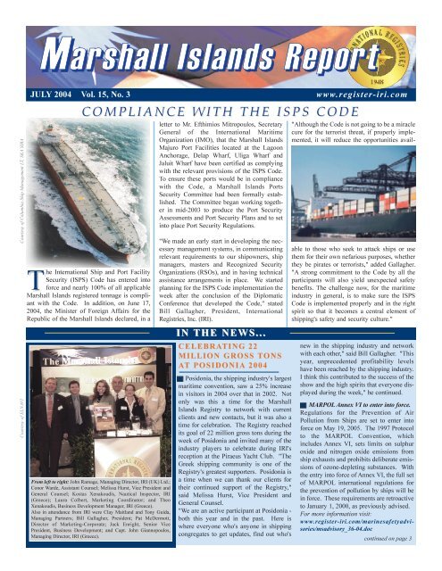 Marshall Islands Report, July 2004.pdf - Marshall Islands Ship and ...