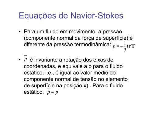 Equações de Navier-Stokes