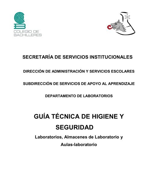 MANUAL DE HIGIENE Y SEGURIDAD - Colegio de Bachilleres