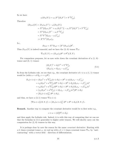 Chapter 5 Covariant Deriv
