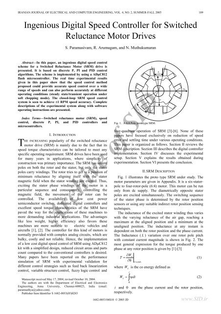 Ingenious Digital Speed Controller for Switched Reluctance Motor ...