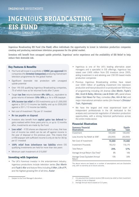 Ingenious Broadcasting EIS Fund - Ingenious Media