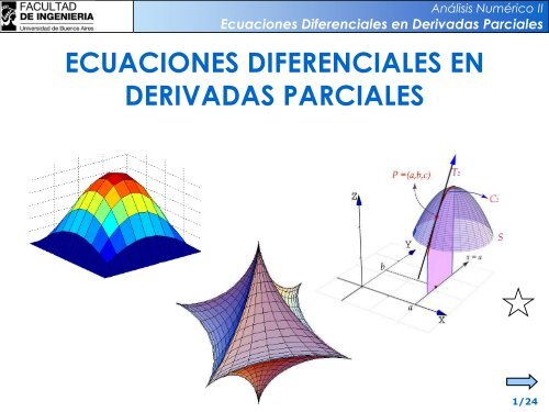 ECUACIONES DIFERENCIALES EN DERIVADAS PARCIALES