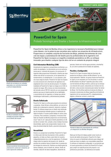 PowerCivil for Spain: Product Data Sheet - FTP - Bentley