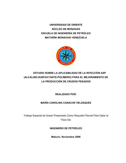 UNIVERSIDAD DE ORIENTE - Ri.bib.udo.edu.ve - Universidad de ...