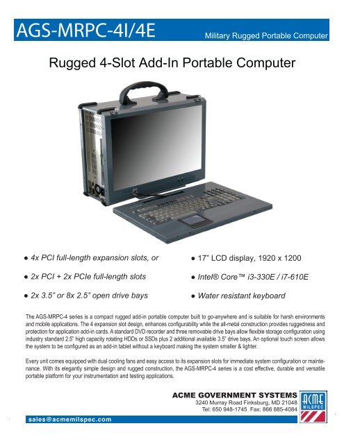 AGS-MRPC-4I/4E - ACME - Portable Computer GmbH