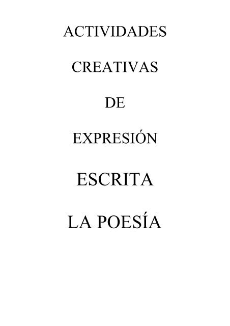 Poesía creativa - Cuadernos digitales Vindel