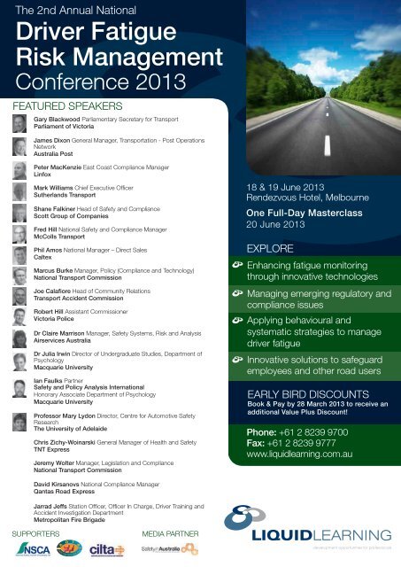 Driver Fatigue Risk Management