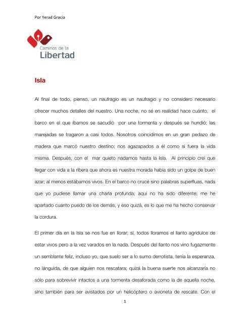 Yáred Elías García Rojas - Caminos de la Libertad