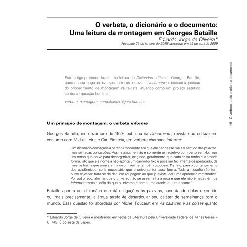 O verbete, o dicionário e o documento: Uma leitura ... - Revista Poiesis