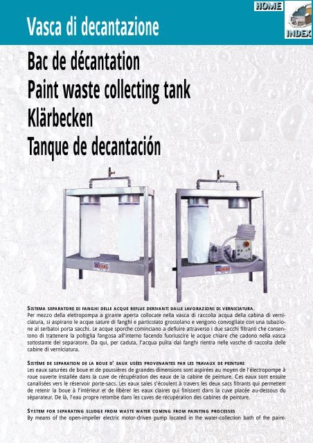 Vasca di decantazione Bac de décantation Paint waste collecting ...
