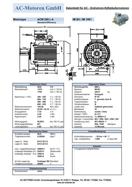 TDB - ACM 200 L-4 - AC-Motoren GmbH