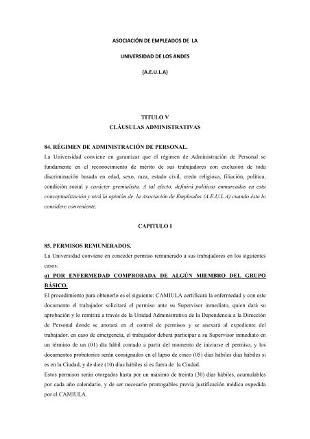 aeula - Facultad de Ciencias - Universidad de Los Andes