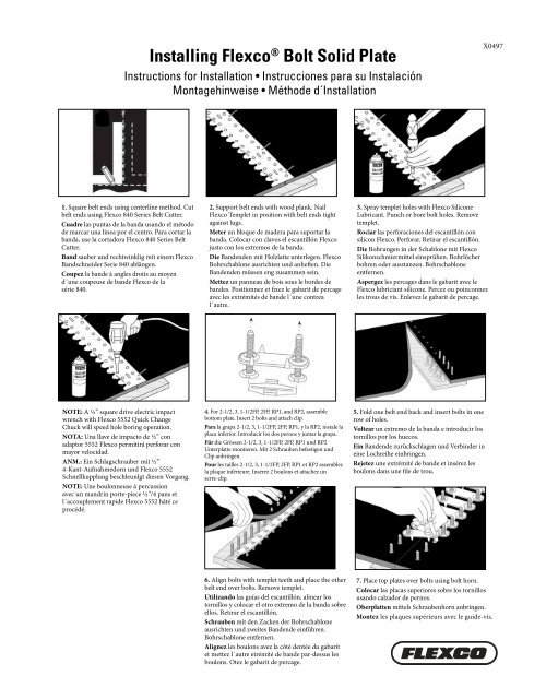 Installing Flexco® Bolt Solid Plate