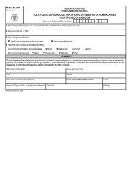 Modelo SC 2916 - Departamento de Hacienda