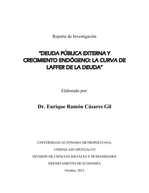 Dr. Enrique Ramón Cásares Gil - UAM
