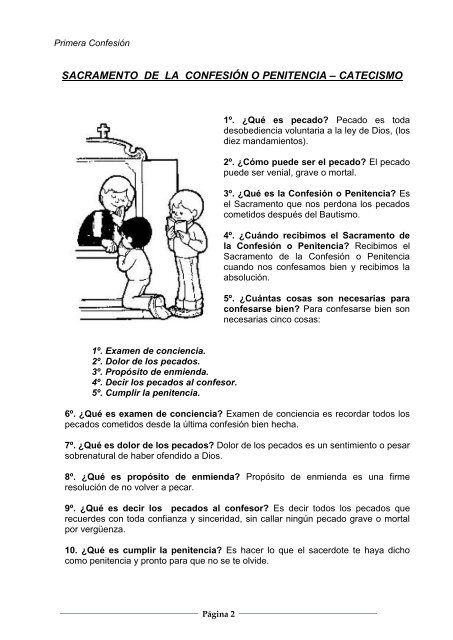 Primera Confesión SACRAM Primera Confesión SACRAM