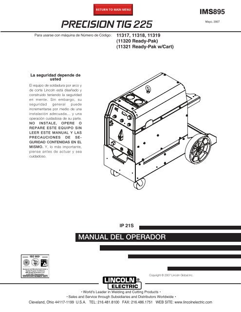 PRECISION TIG 225 - Lincoln Electric