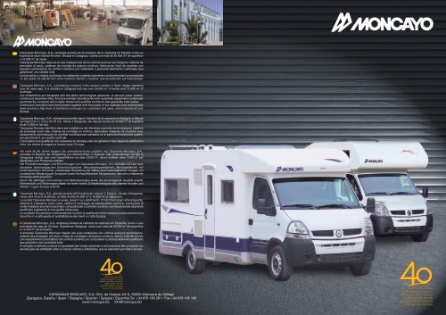 CARAVANAS MONCAYO, S.A. Ctra. de Huesca, km 9, 50830 ...