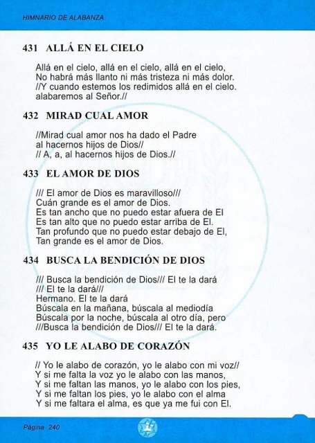 HIMNARIO DE ALABANZA 431