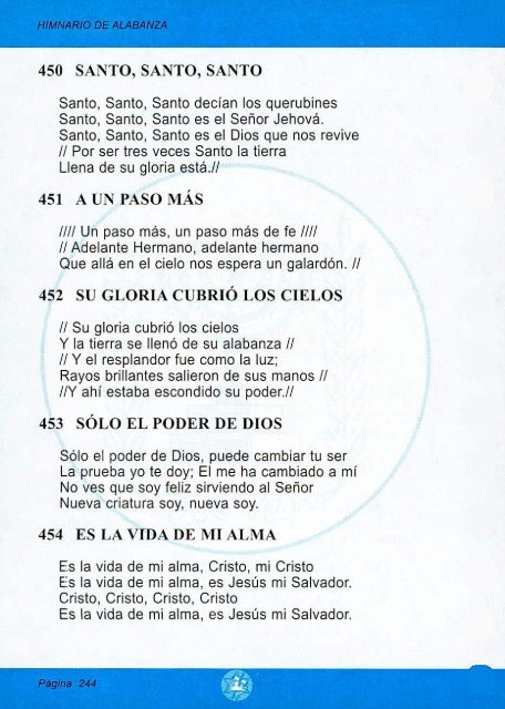 HIMNARIO DE ALABANZA 450